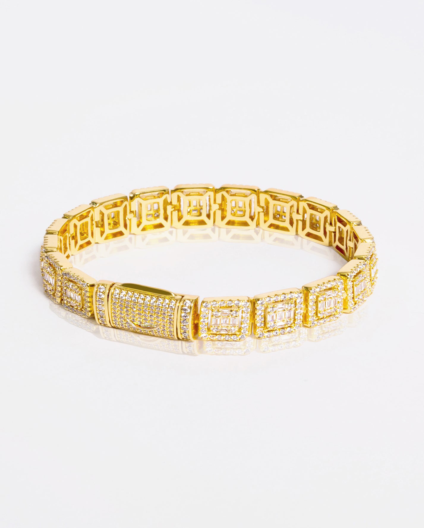 12mm Clustered Tennis Bracelet - Gold – Zotic