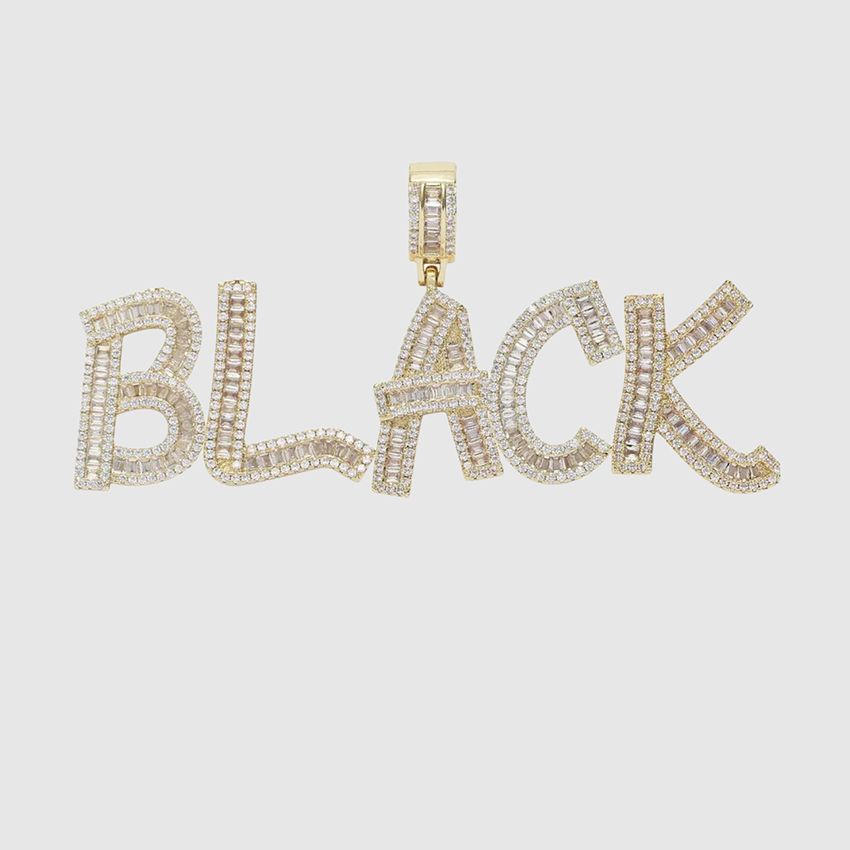 Iced Out Baguette Letters- Gold – Zotic
