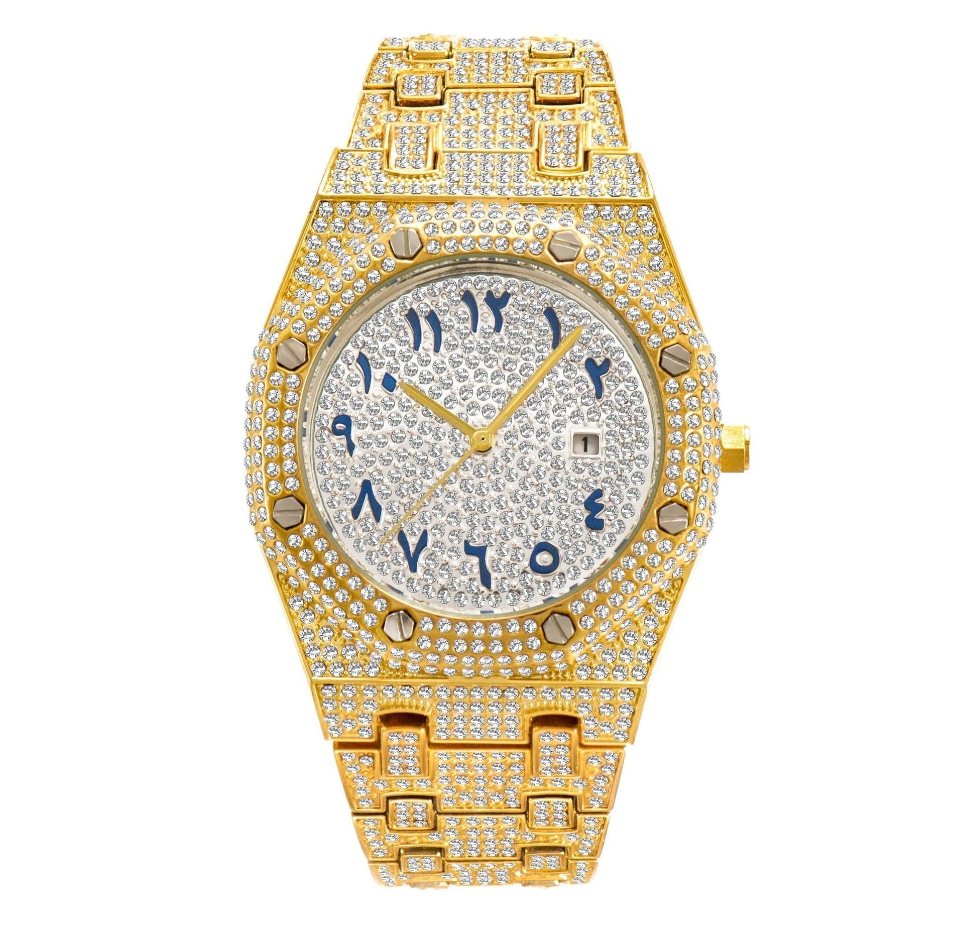 Diamond AP Arabic Watch in Yellow Gold – Zotic