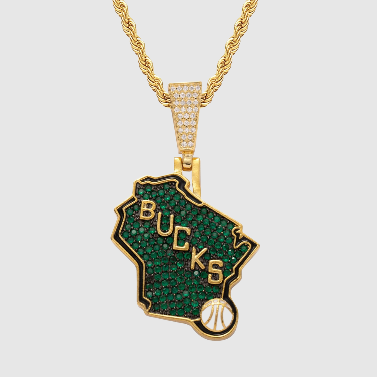Milwaukee Bucks Iced pendant - Gold – Zotic
