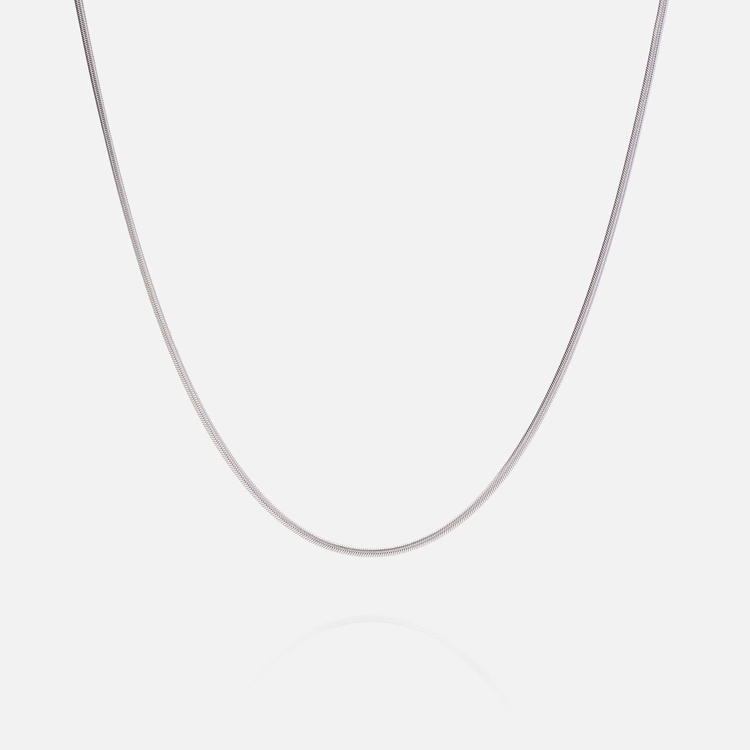 3mm Round Snake Chain - White Gold – Zotic