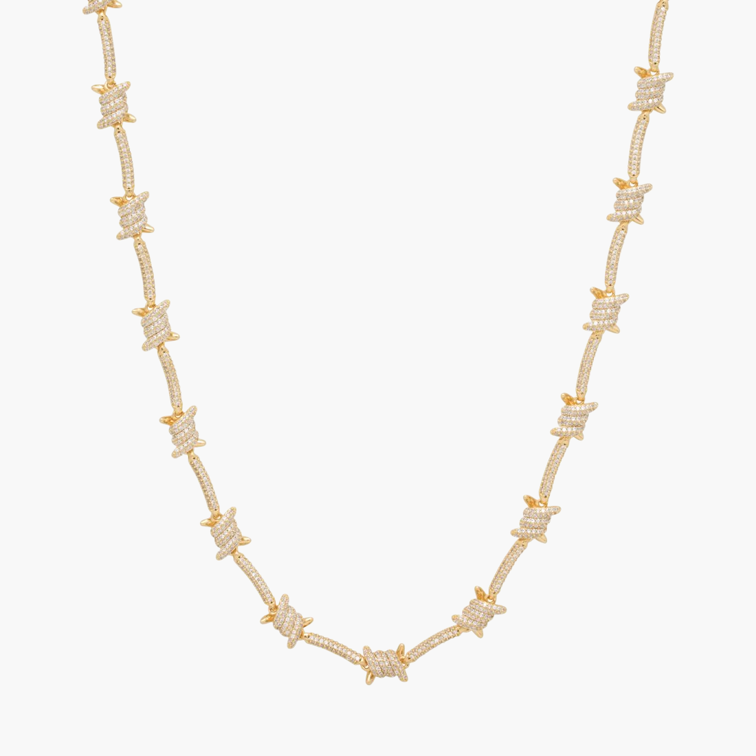 Iced Barbed Wire Chain - Gold – Zotic