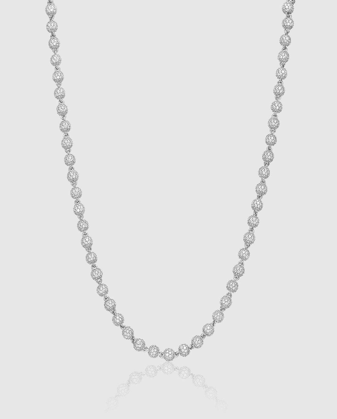 5mm Iced Ball Chain - White Gold – Zotic