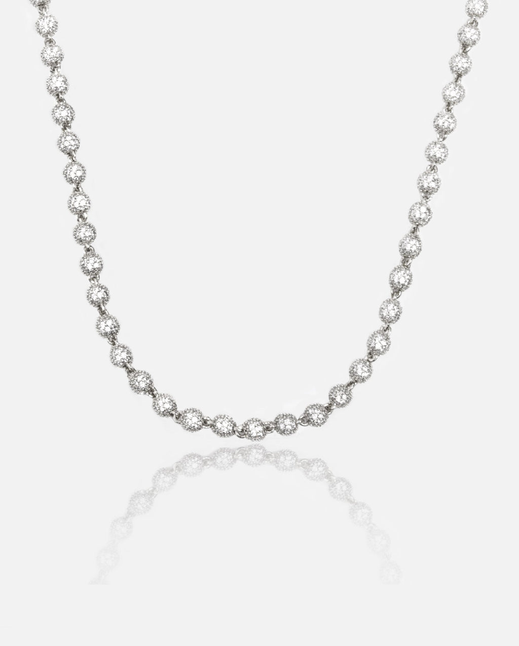 5mm Iced Ball Chain - White Gold – Zotic