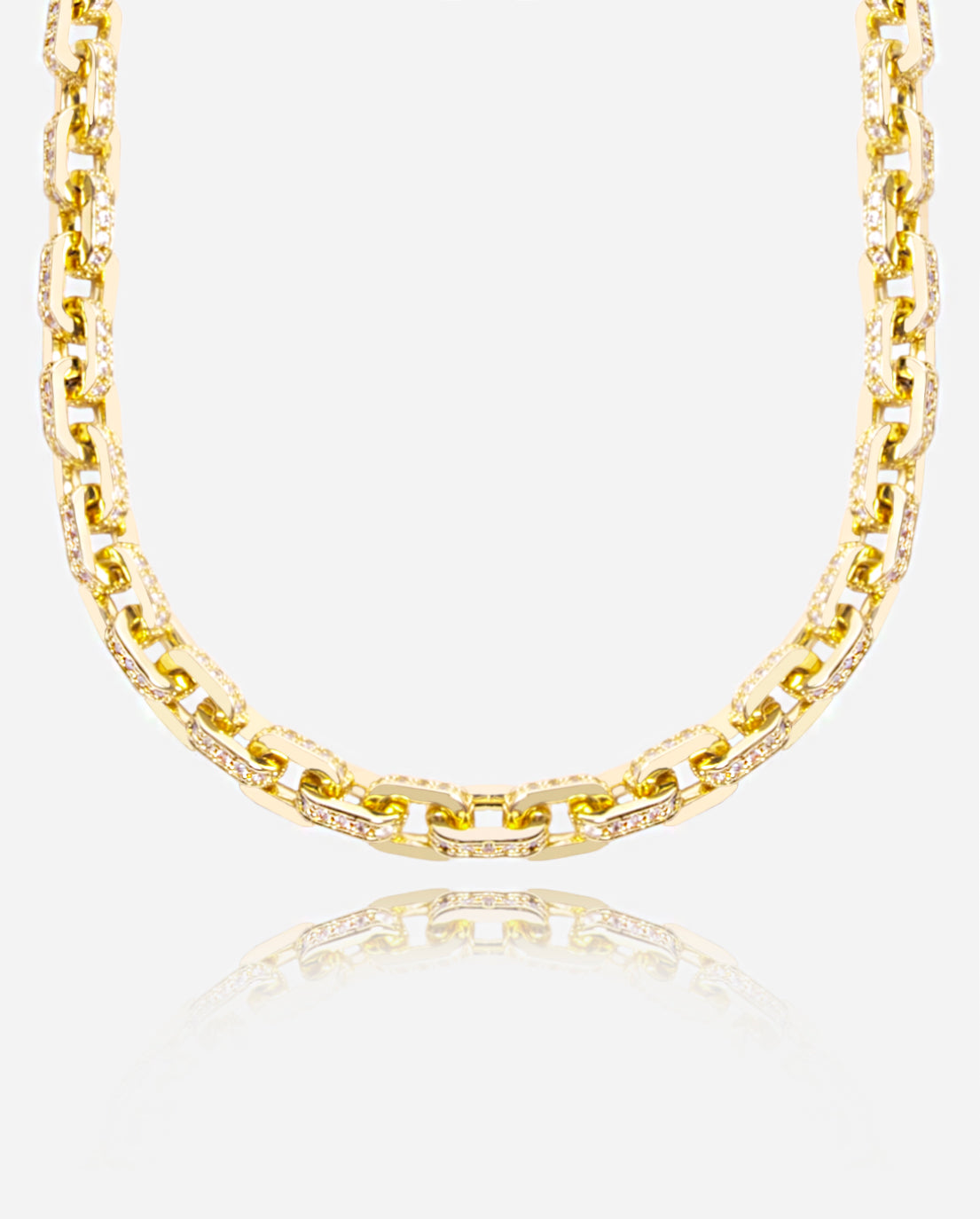 5mm Iced Box Chain - Gold – Zotic