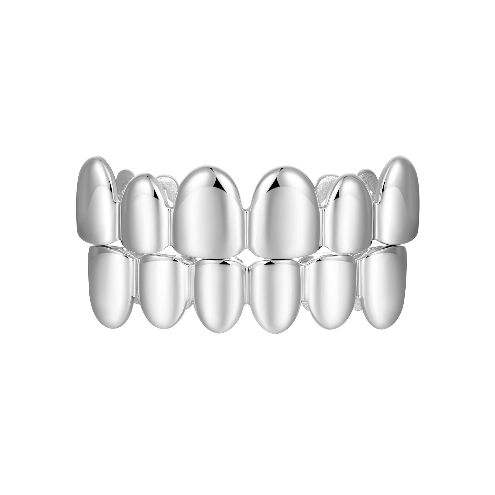 Pre-made Six Teeth Classic Grillz - White Gold – Zotic