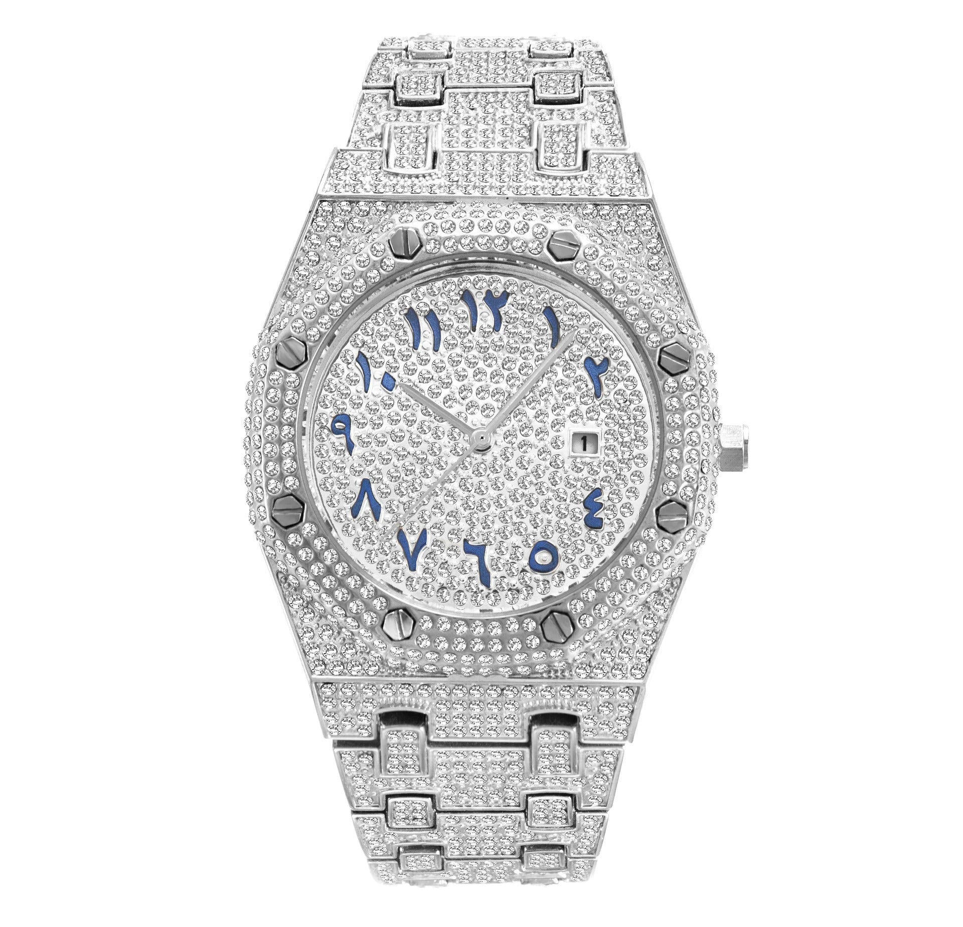 Diamond AP Arabic Watch in White Gold – Zotic