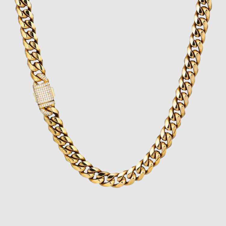 12mm Iced Miami Cuban Link - Gold – Zotic