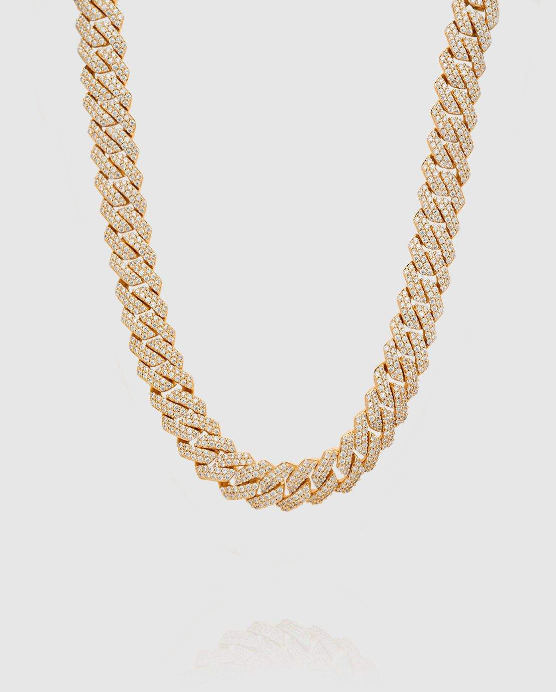 10mm Diamond Prong Link Chain - Gold – Zotic