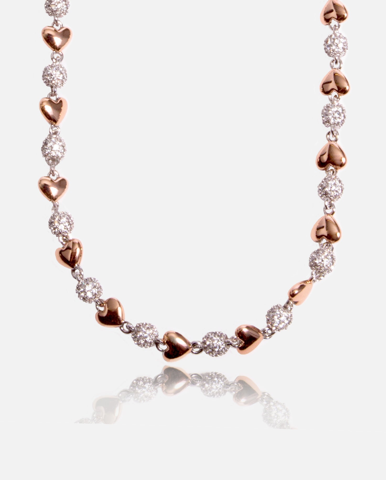 Iced Ball & Heart Necklace – Zotic